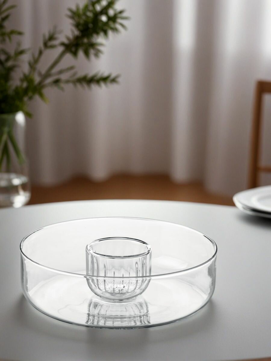 Менажница блюдо для закусок с соусником коллекции SAHARA от IVV Италия