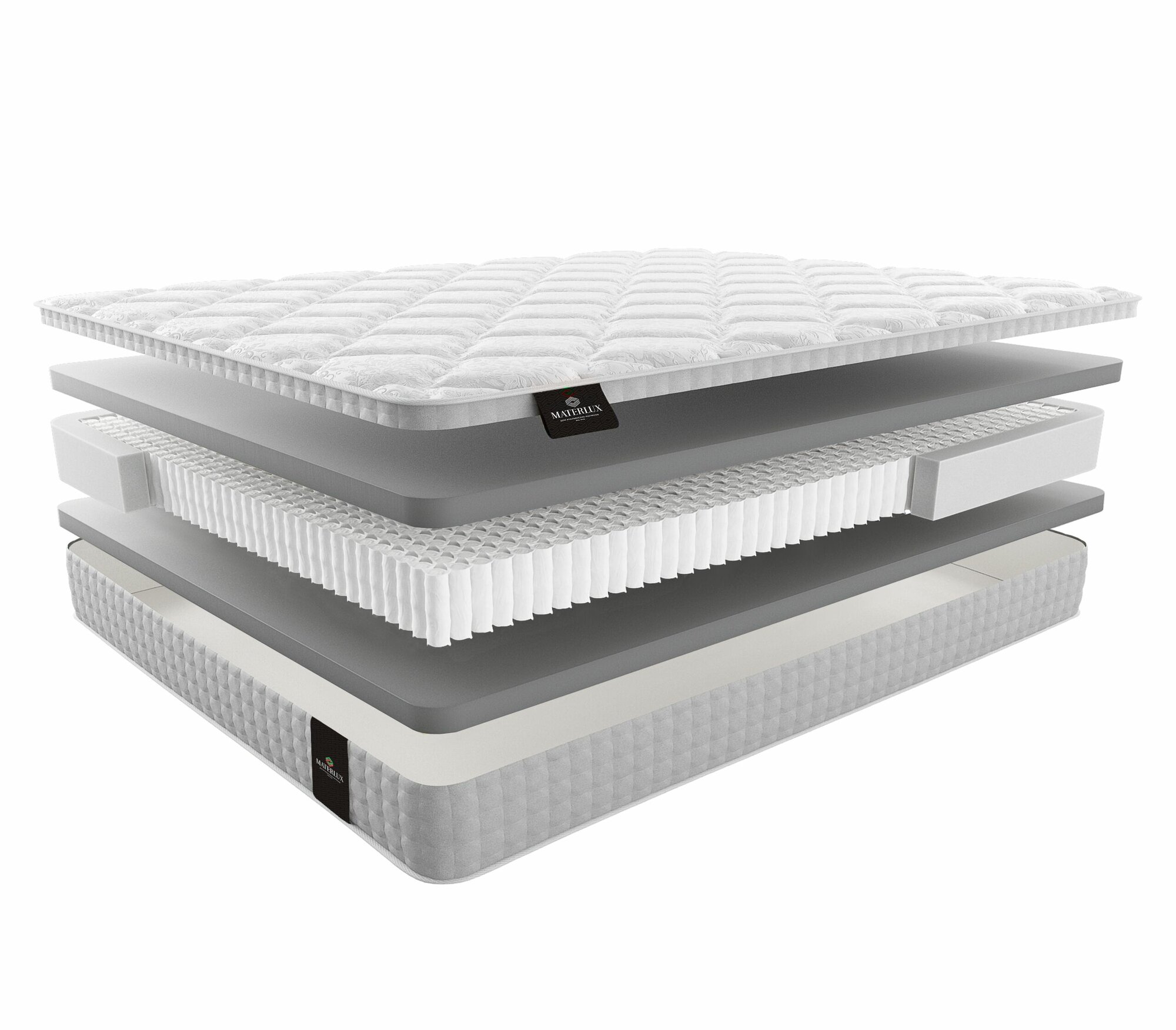 Матрас Materlux Bormida 190х210 серии New Elite, высота 24 см, анатомический средней жесткости Независимые пружины