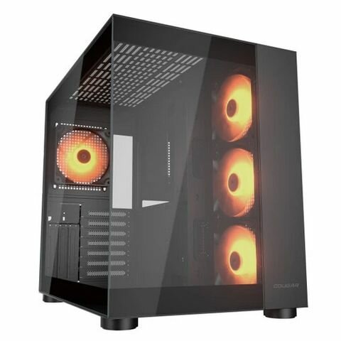 Компьютерный корпус Cougar FV150 RGB (FV150 RGB black) черный - Mid Tower, Micro-ATX, Mini-ITX, Standard-ATX, USB 3.2 Gen 2 Type-C