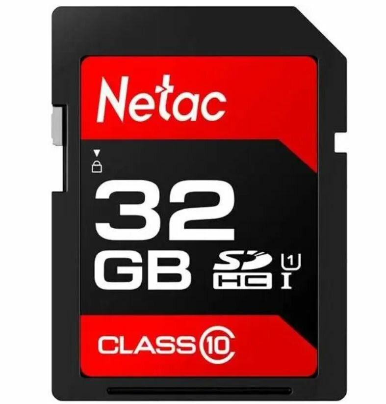 Карта памяти NETAC P600 SDHC 32 ГБ (NT02P600STN-032G-R) - Class 10, UHS-I U1, чтение - 80 Мбайт/сек