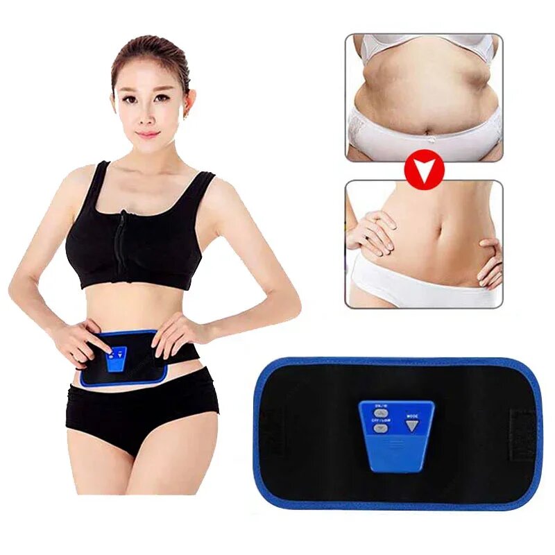 Electric Slimming Body Massager Belt AB Gymnic Electronic Pulse Muscle Arm Leg Waist Slimming Massage Belt Body Building Belt