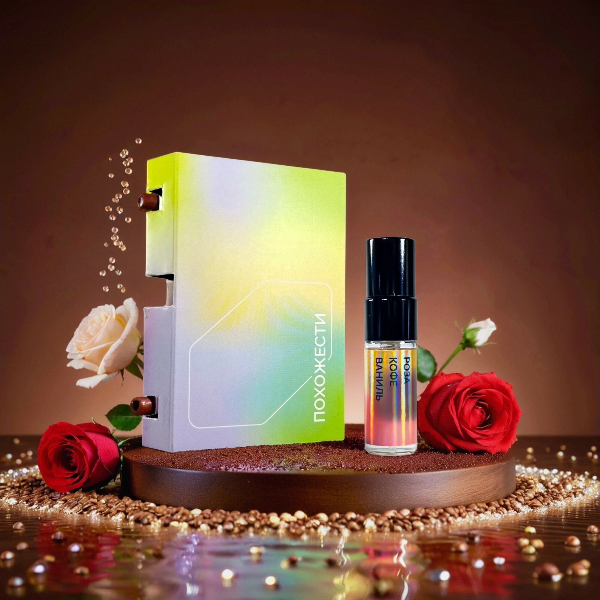 Духи "Роза, кофе, ваниль" бренда Похожести, цветочно-гурманские, 3 мл.