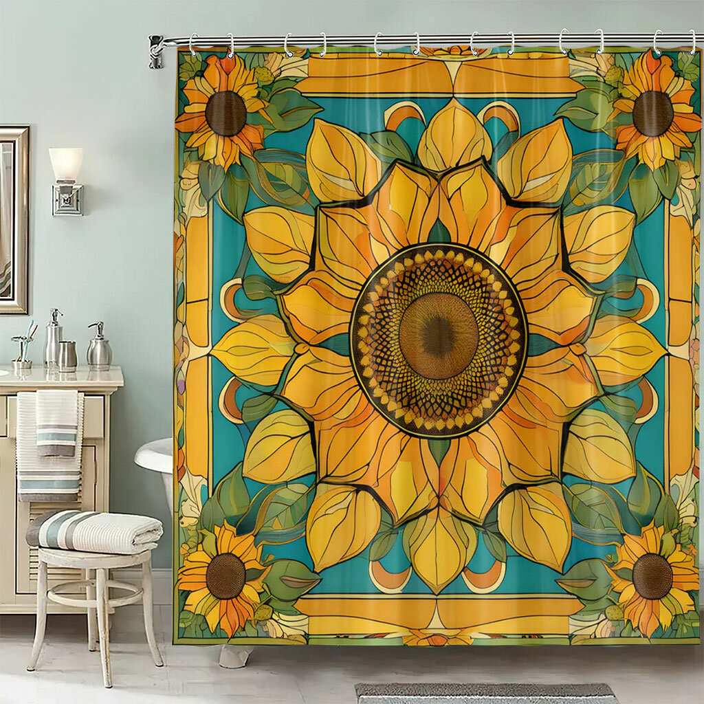 Штора Для Ванной Тканевая, Высота 180 См, Ширина 180 См, Высота 200 См, Ширина 200 См, усиленные Крючки, 12 Штук