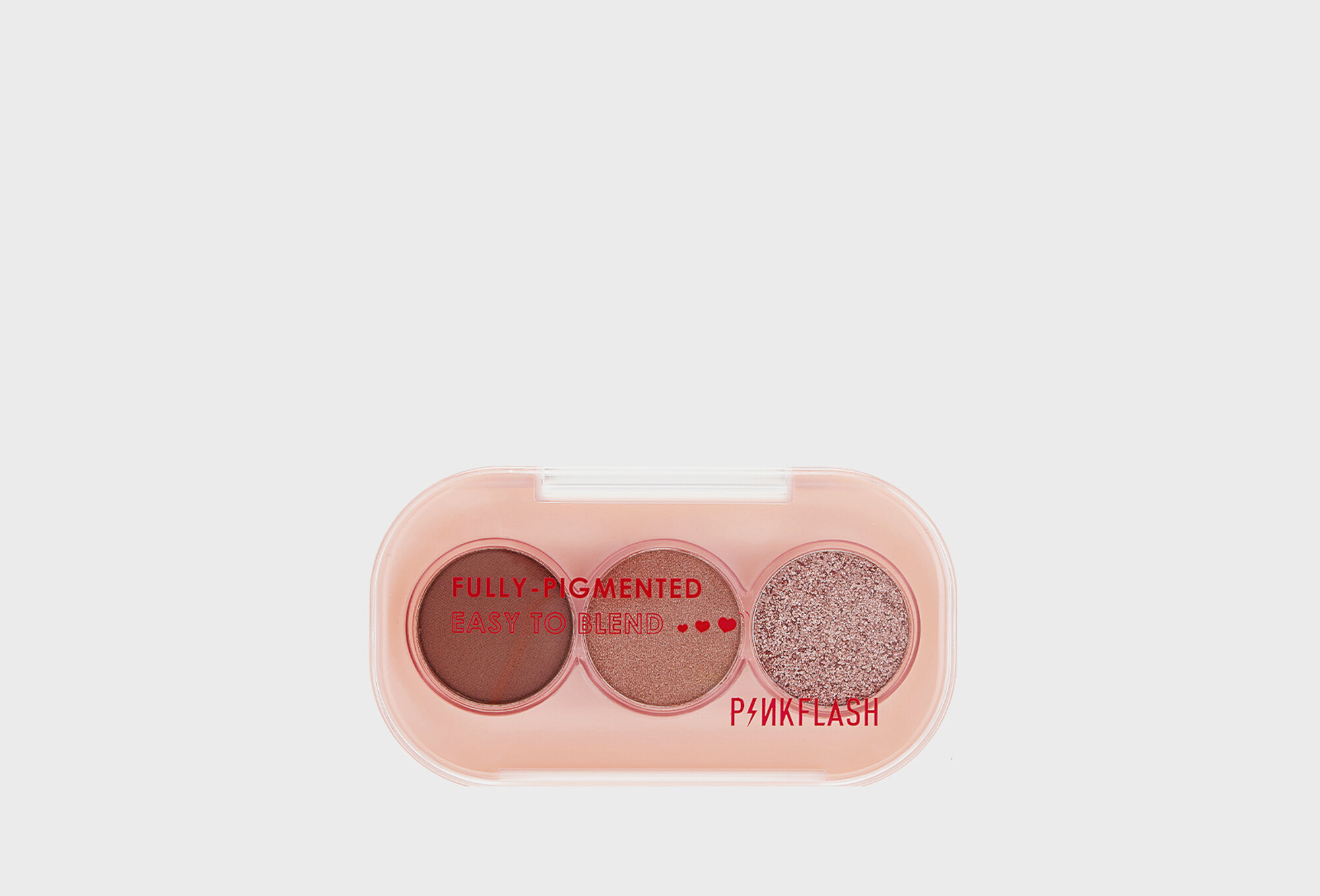 Тени для век PINK FLASH Eye shadow, 3 colors BR01, Шоколадный брауни
