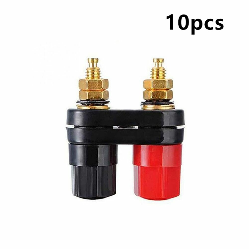 10 X Красно-Черный Разъем Для Подключения Усилителя Динамика, Соединяющий Разъем Для Подключения Динамика, 2-Полосный