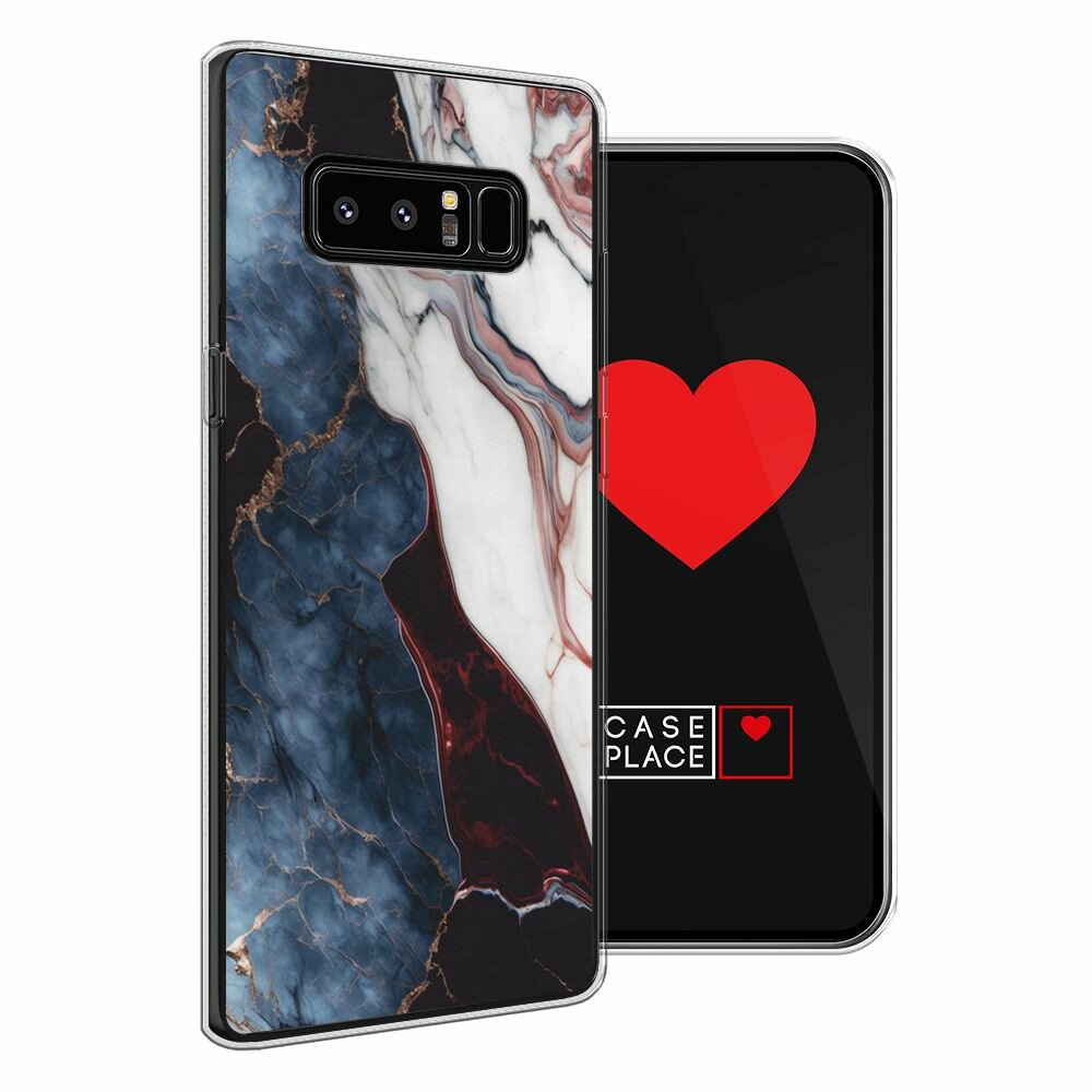 Чехол на Samsung Galaxy Note 8 / Самсунг Галакси Нот 8 с принтом "Благородный мрамор" — фото 1