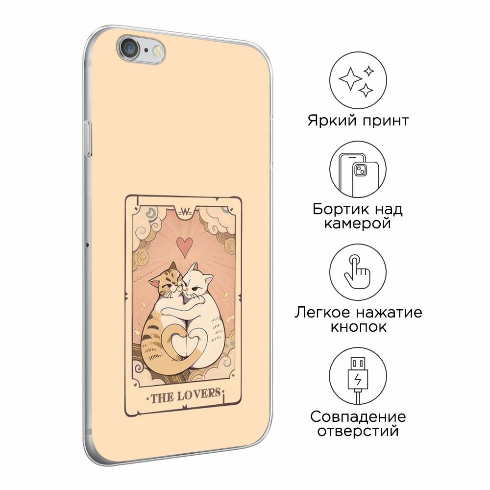 Чехол на Apple iPhone 6 / Айфон 6 с принтом "The lovers cats 1 - 14 февраля" — фото 1