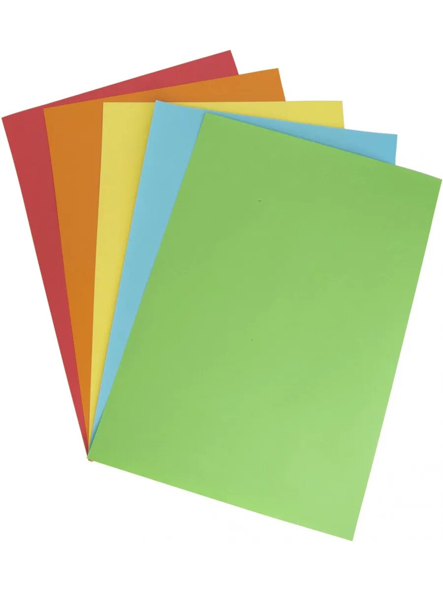 Бумага DAILY A4/80г/м2/100л./радуга интенсив (5цветов)