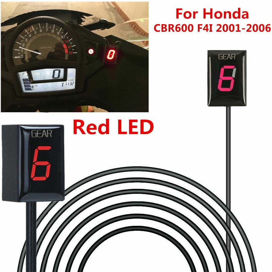 Индикатор передачи led-дисплей для мотоцикла honda cbr600 f4i 2001-2006,0-6 передач