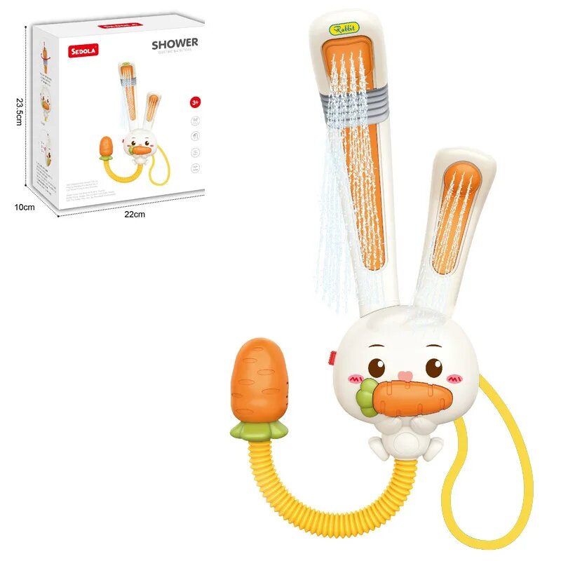 Детские электронные игрушки для душа с кроликом, Rabbit shower, Унисекс