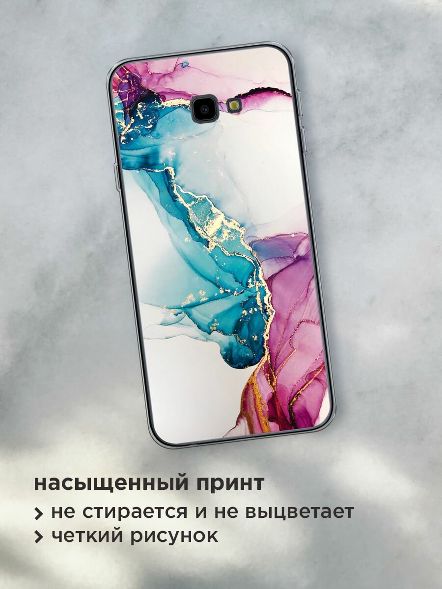 Чехол на Samsung Galaxy J4 Plus 2018 / Самсунг J4 Plus 2018 с принтом "Розовые разводы рисунок" — фото 1
