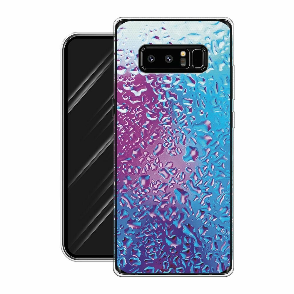 Чехол на Samsung Galaxy Note 8 / Самсунг Галакси Нот 8 с принтом "Капли на стекле" — фото 1