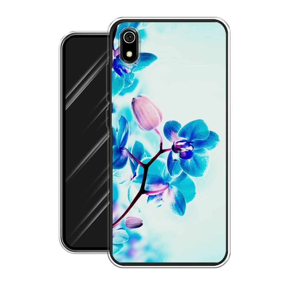 Чехол на Xiaomi Redmi 7A / Сяоми Редми 7А с принтом "Голубая орхидея" — фото 1