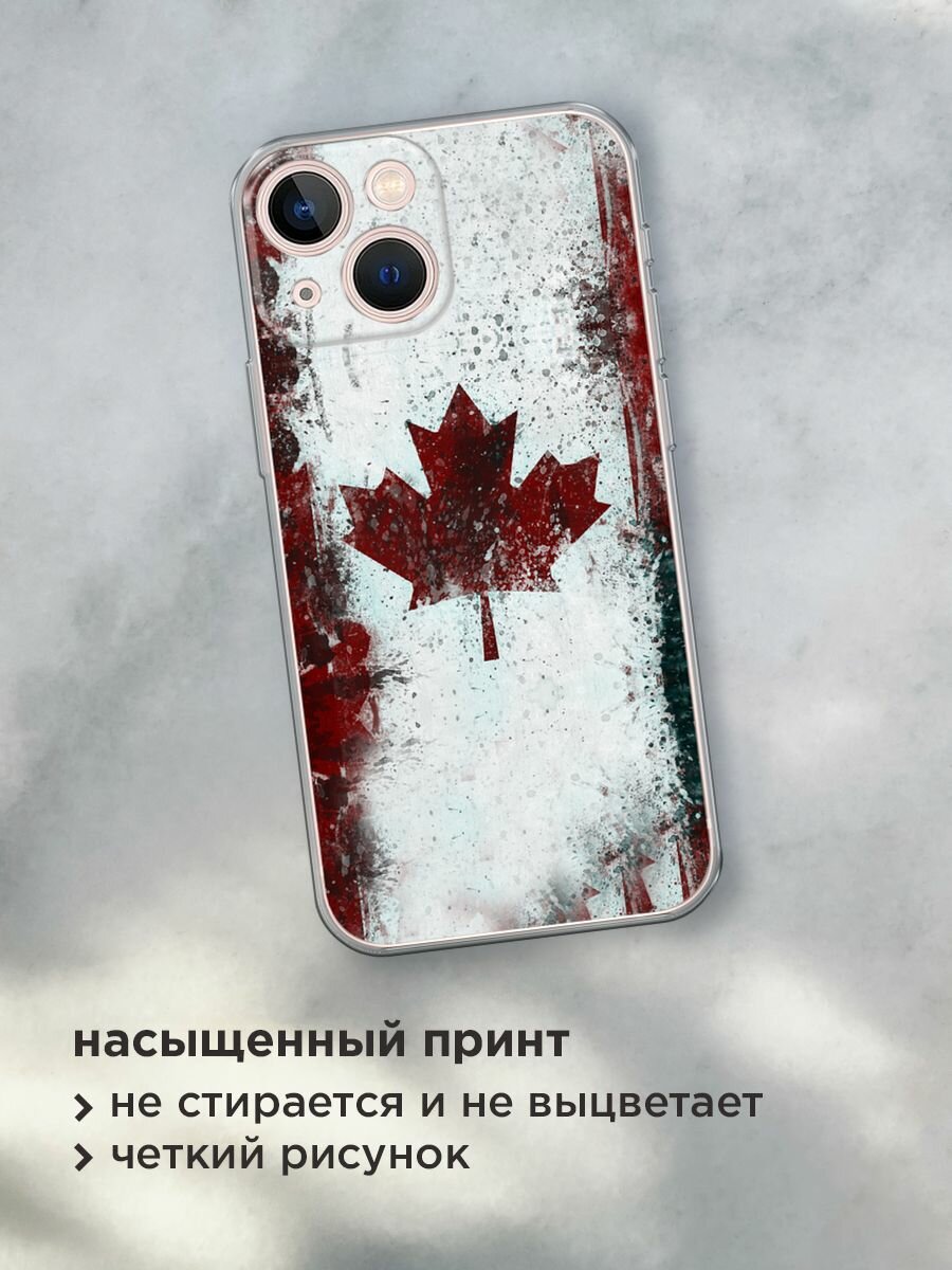Чехол на Apple iPhone 13 mini / Айфон 13 мини с принтом "Канада" — фото 1