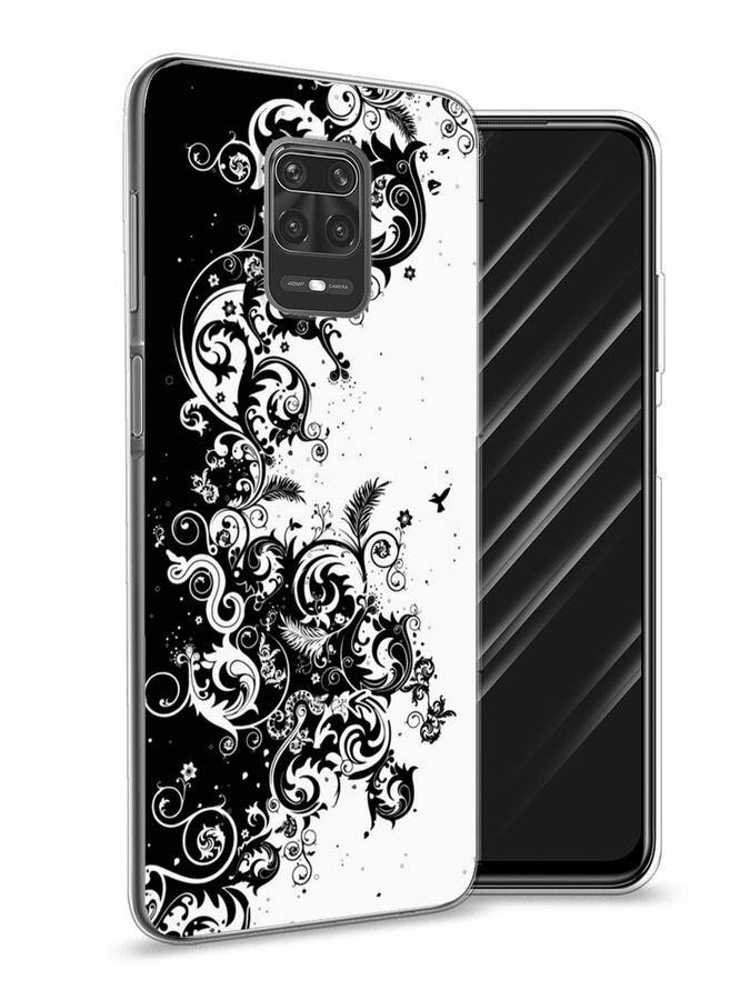 Чехол на Xiaomi Redmi Note 9S/9 Pro / Сяоми Редми Нот 9S/9 Про с принтом "Черно белый узор"