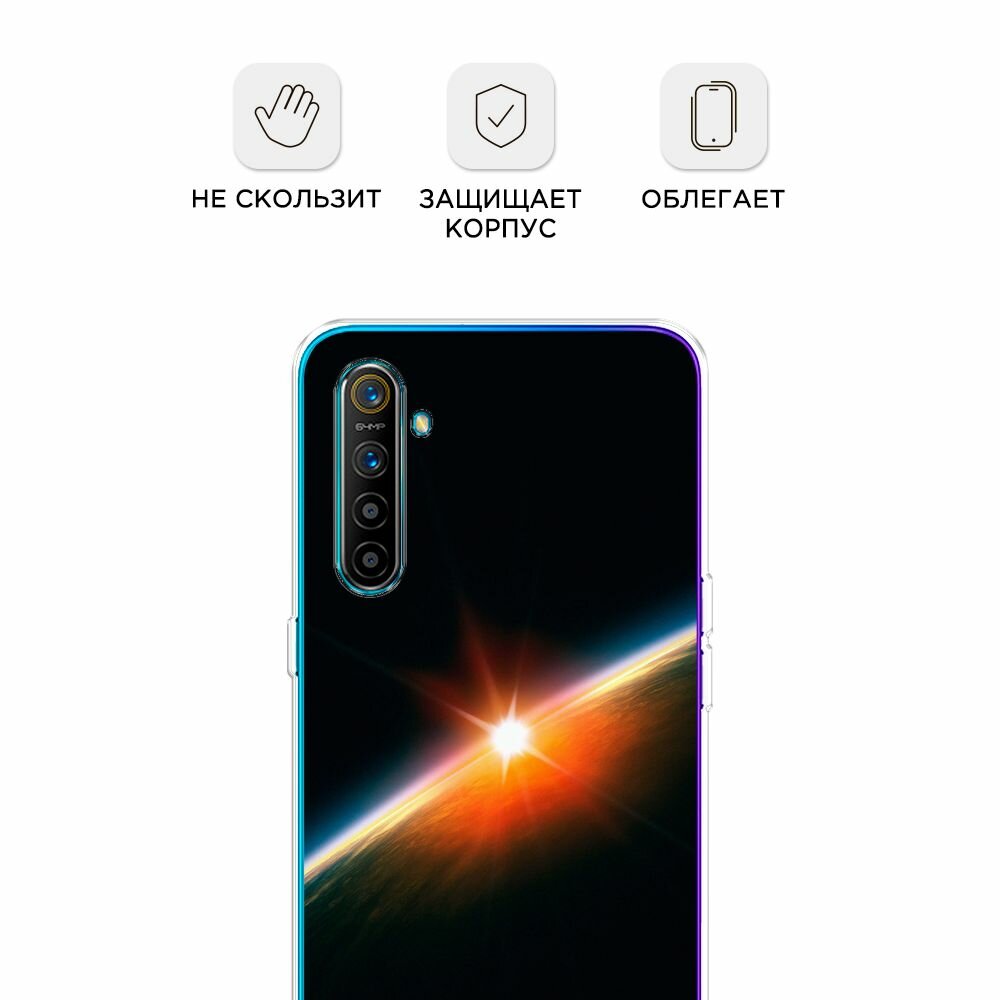 Силиконовый чехол на Realme XT / Реалми XT с принтом "Космос 9" — фото 1
