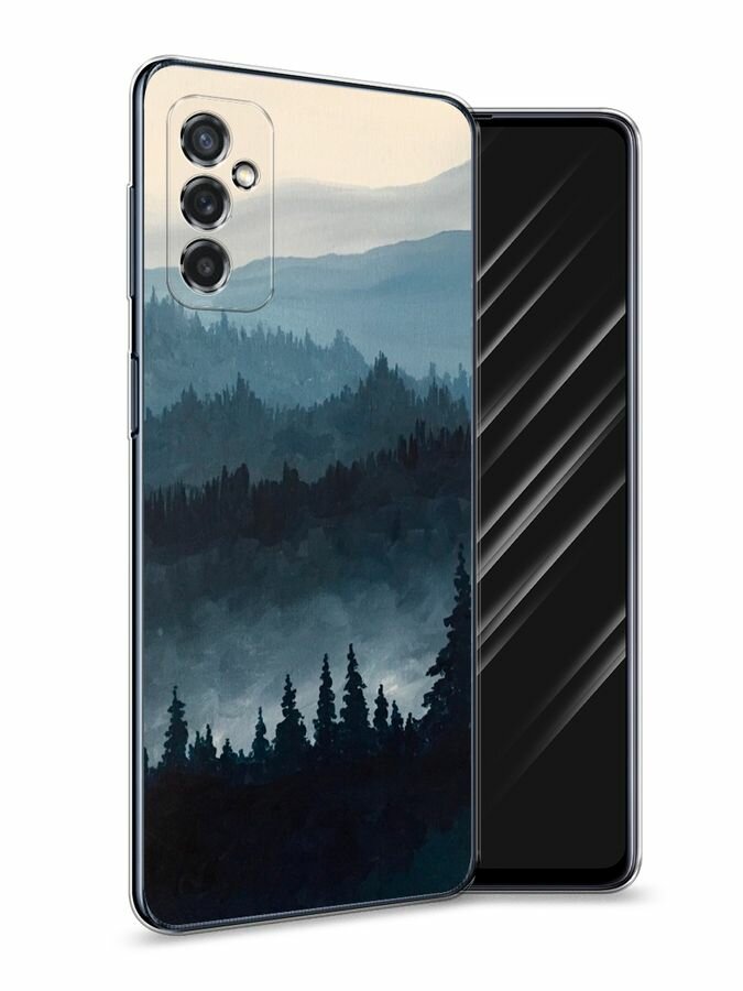 Чехол на Samsung Galaxy M52 / Самсунг Галакси M52 с принтом "Туманные горы"