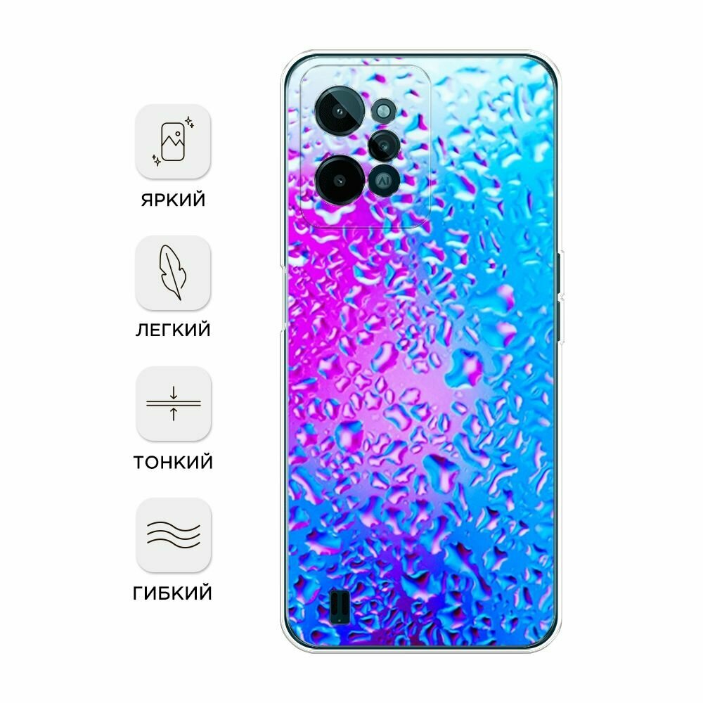 Чехол на Realme C31 / Реалми C31 с принтом "Капли на стекле" — фото 1