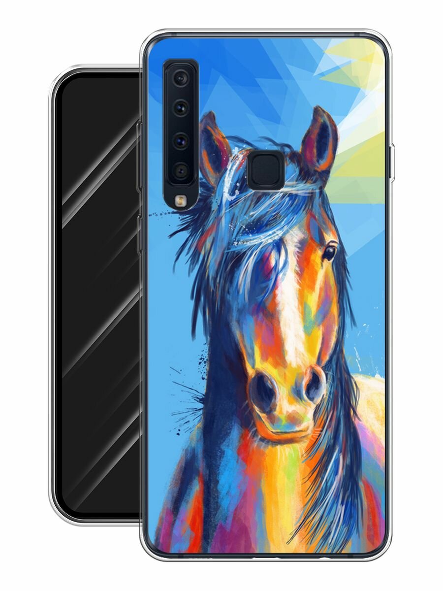 Чехол на Samsung Galaxy A9 2018 / Самсунг Галакси А9 2018 с принтом "Лошадь арт 3" — фото 1