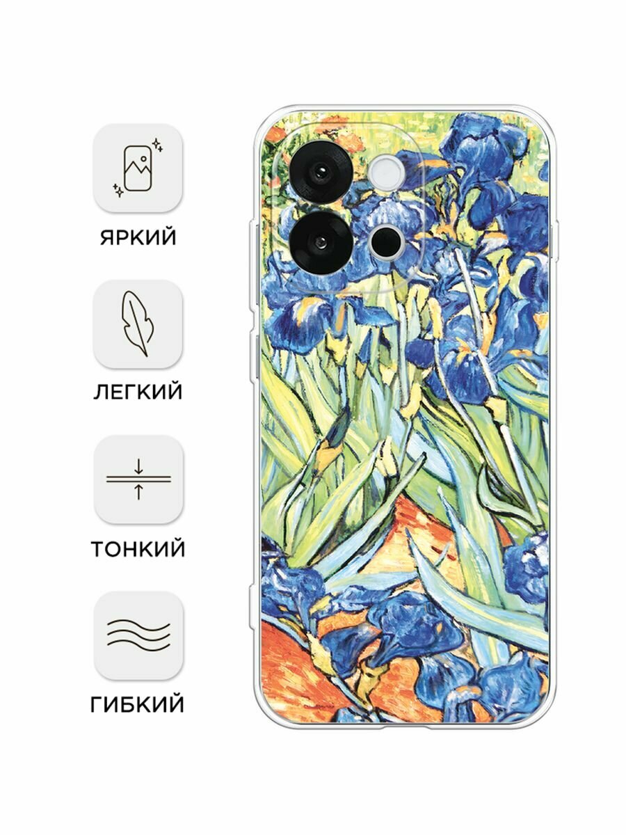 Чехол на OnePlus 13T / Ван Плас 13Т с принтом "Ирисы Ван Гог" — фото 1
