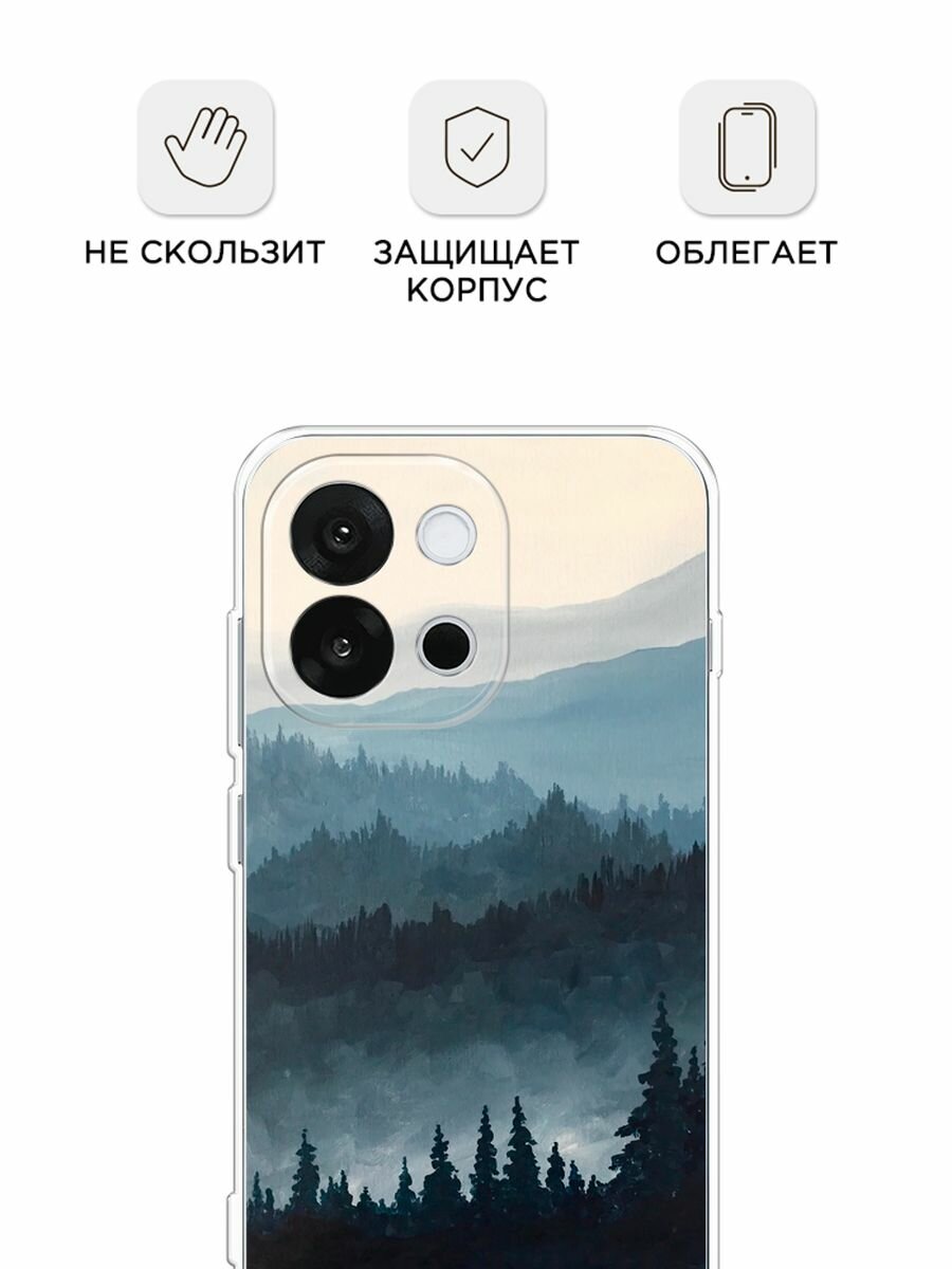 Чехол на OnePlus 13T / Ван Плас 13Т с принтом "Туманные горы" — фото 1