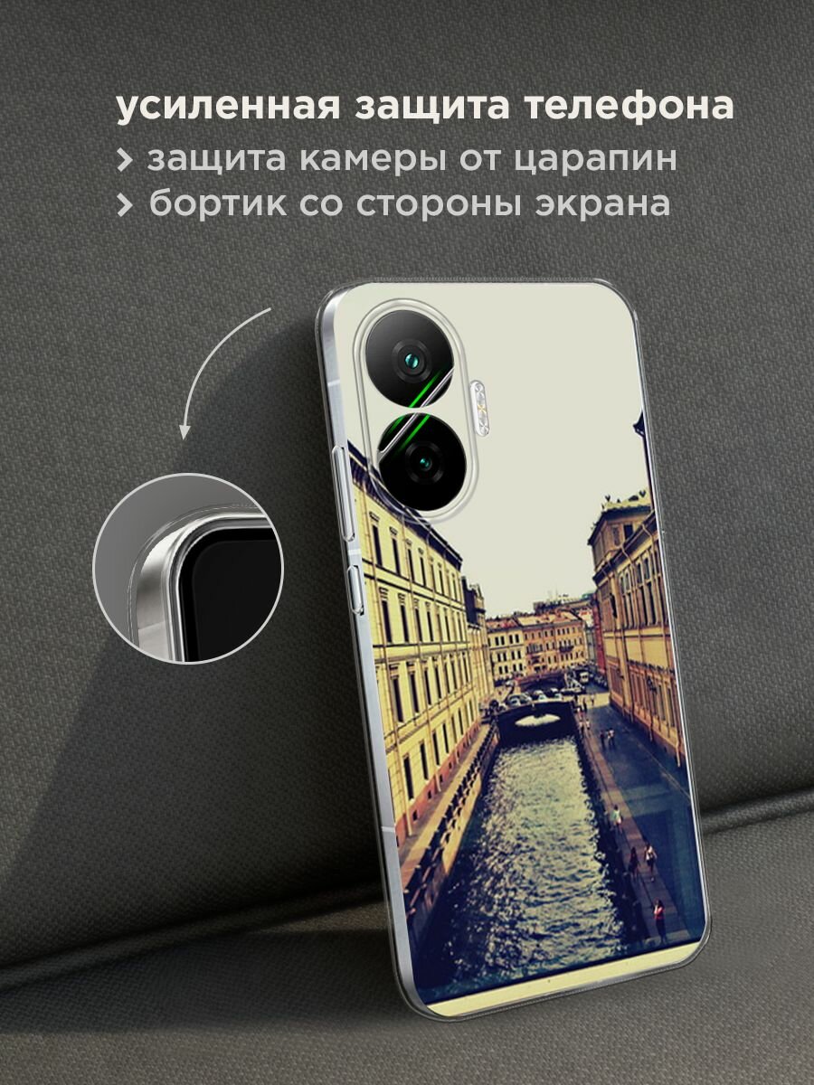 Силиконовый чехол на Poco F7 / Поко F7 с принтом "Санкт-Петербург" — фото 1