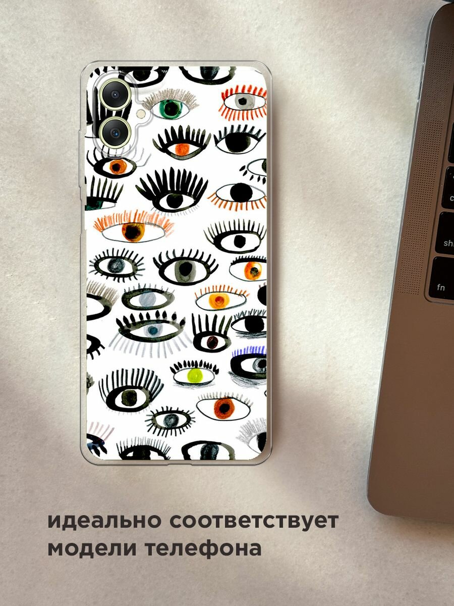 Чехол на Samsung Galaxy A06 / Самсунг Галакси А06 с принтом "Глаза акварель" — фото 1