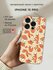 Чехол на Apple iPhone 15 Pro / Айфон 15 Про с принтом "Лисички фон"