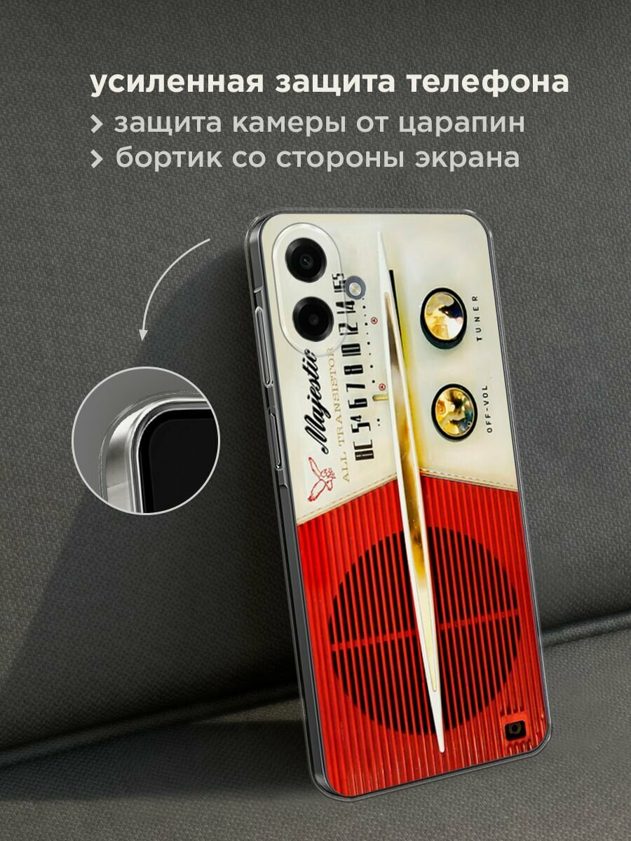 Силиконовый чехол на Samsung Galaxy A07/A08 / Самсунг А07/А08 с принтом "Радио" — фото 1