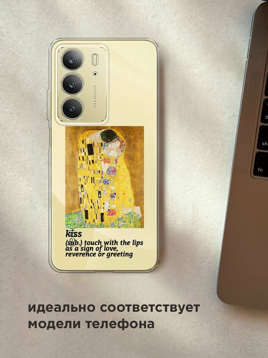 Чехол на Realme C75 4G / Реалми C75 4G с принтом "The kiss", прозрачный — фото 1
