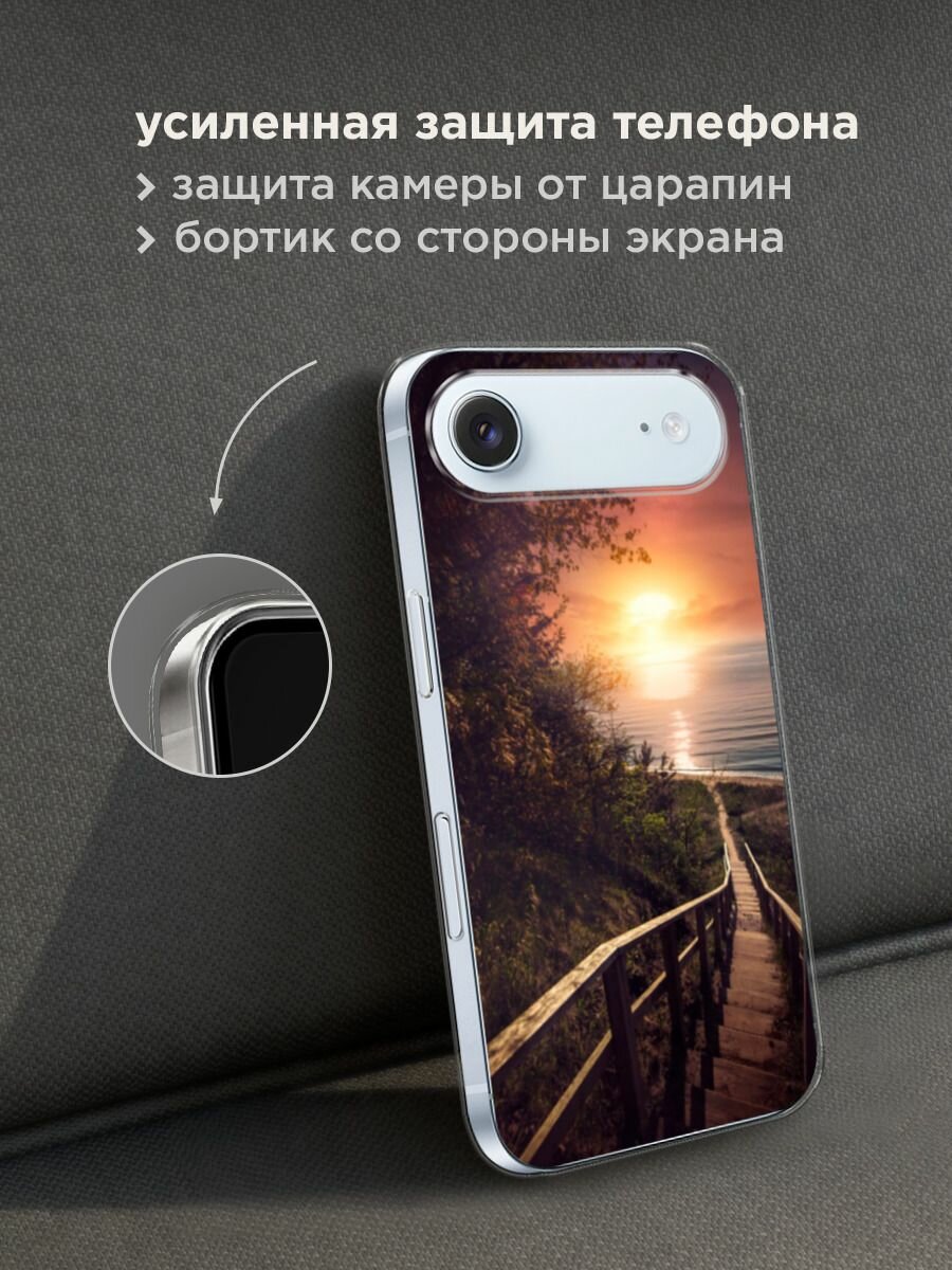 Чехол на Apple iPhone Air / Айфон Айр с принтом "Мост у воды" — фото 1