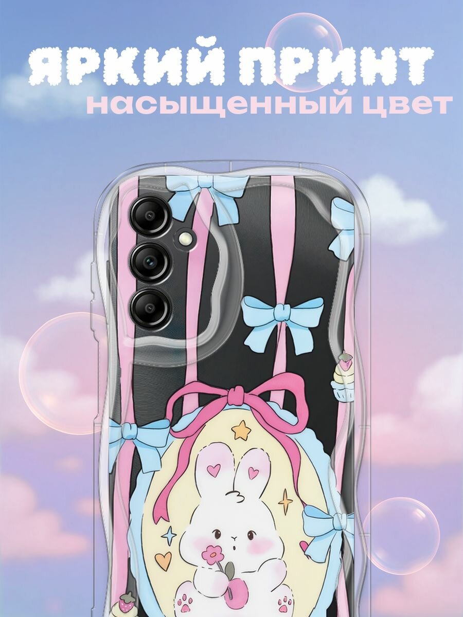 Чехол на Samsung Galaxy A15 / Самсунг А15 с принтом "Кролик с ромашкой 1" — фото 1
