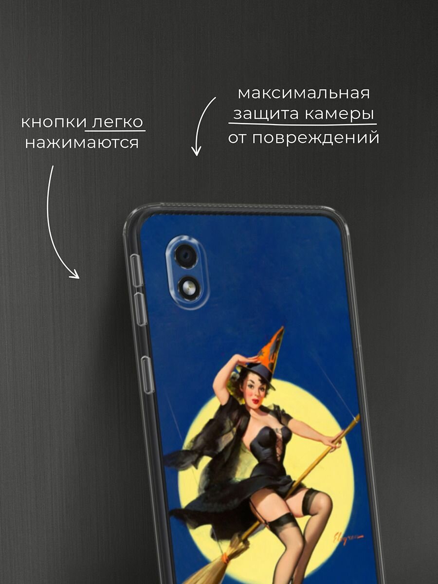 Чехол на Samsung Galaxy A01 Core / Самсунг Галакси А01 Core с принтом "Pin-Up Witch" — фото 1