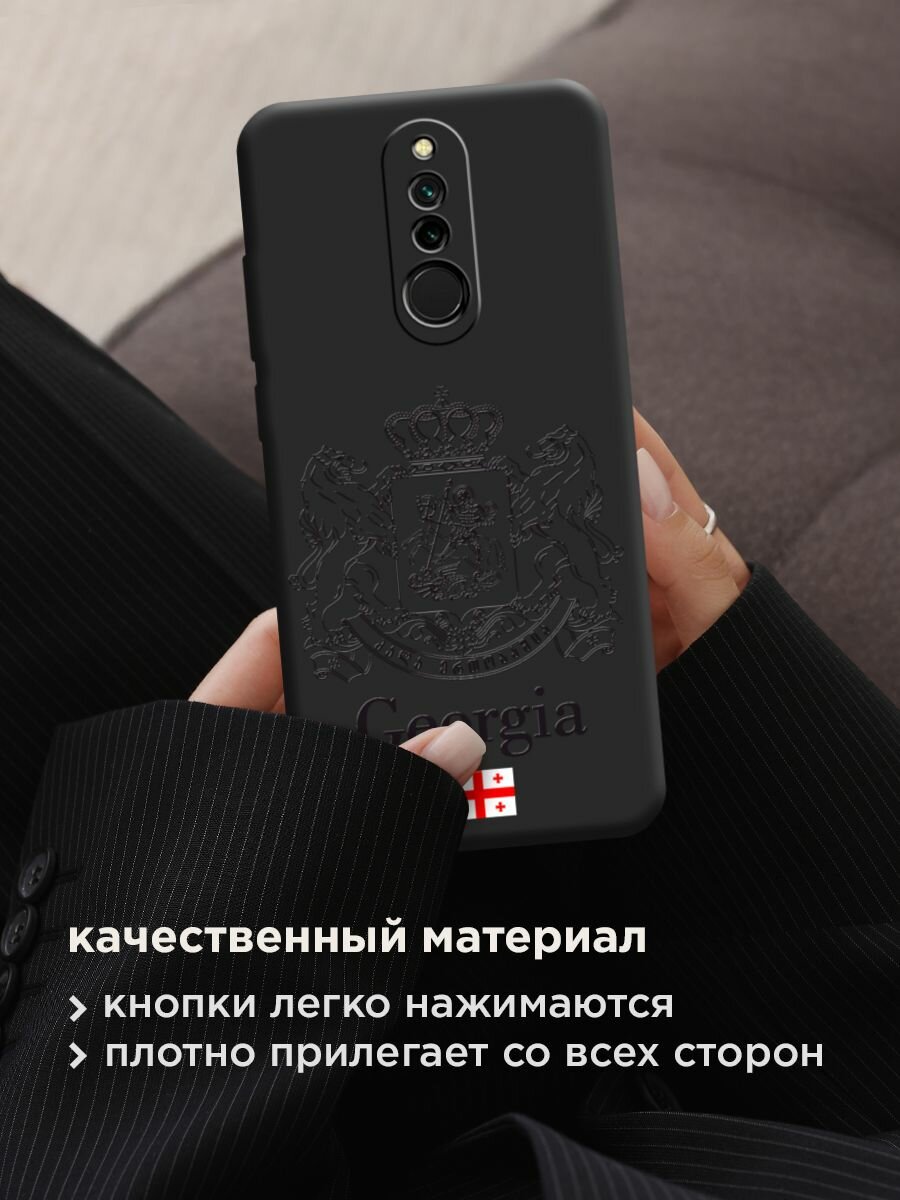 Чехол на Xiaomi Redmi 8 / Редми 8 с принтом "Герб Грузии" — фото 1