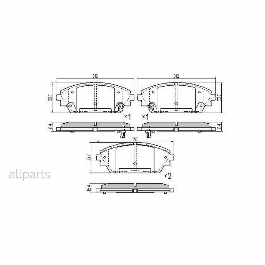 FREMAX FBP1954 колодки дисковые передние!\ Mazda 3 1.5/2.0/2.2D 13>
