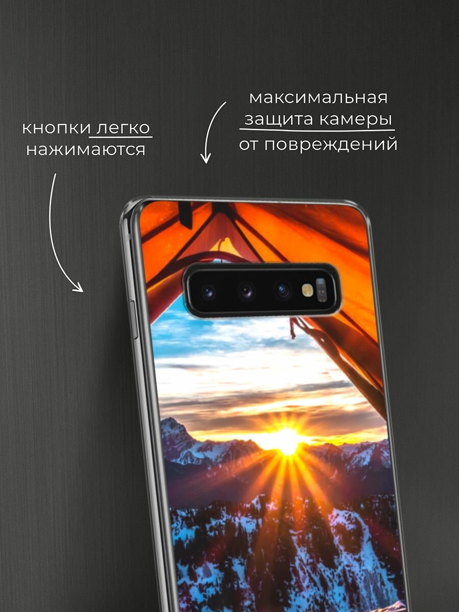 Чехол на Samsung Galaxy S10 + / Самсунг Галакси S10 Плюс с принтом "Горы 7" — фото 1