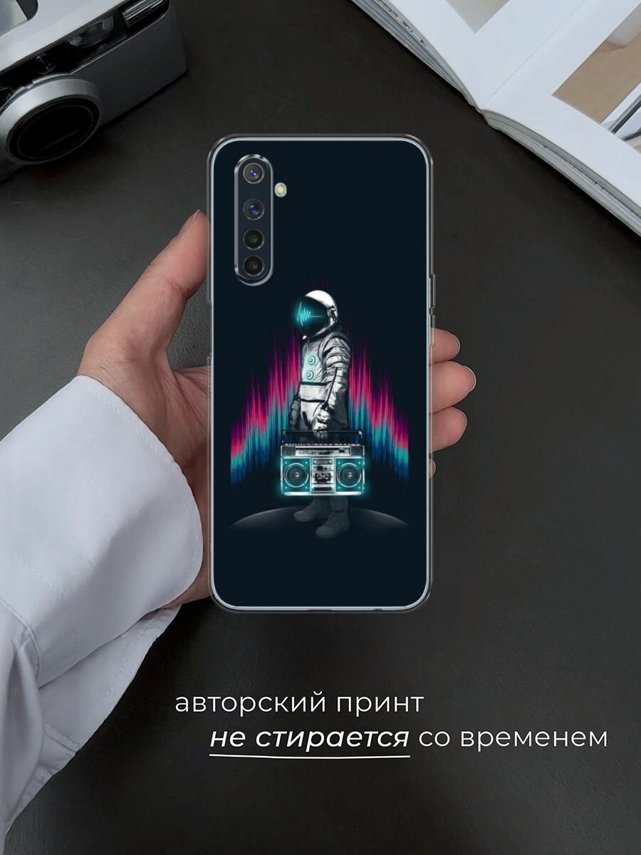 Чехол на Realme 6 / Реалми 6 с принтом "Космическая вечеринка" — фото 1