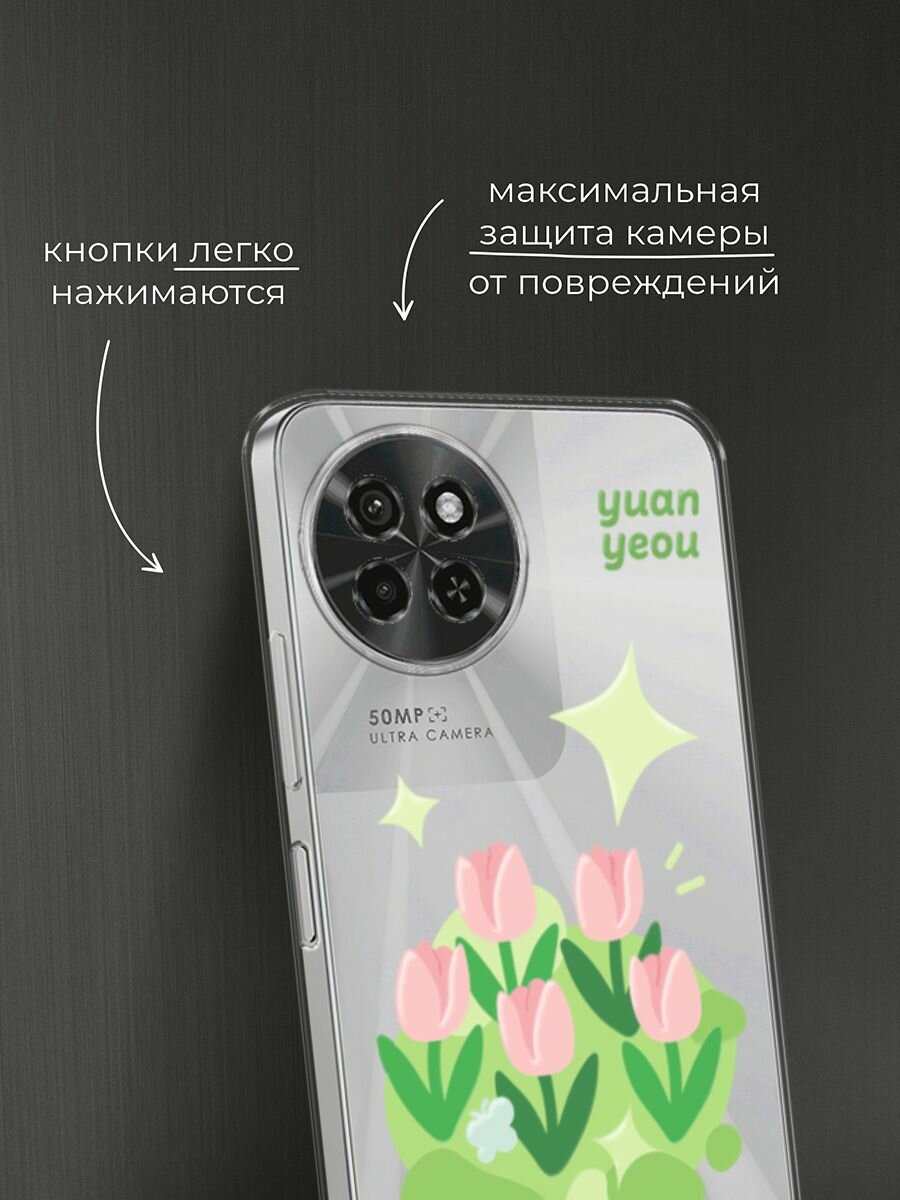 Чехол на Itel S23 / Ител S23 с принтом "Protect nature" — фото 1