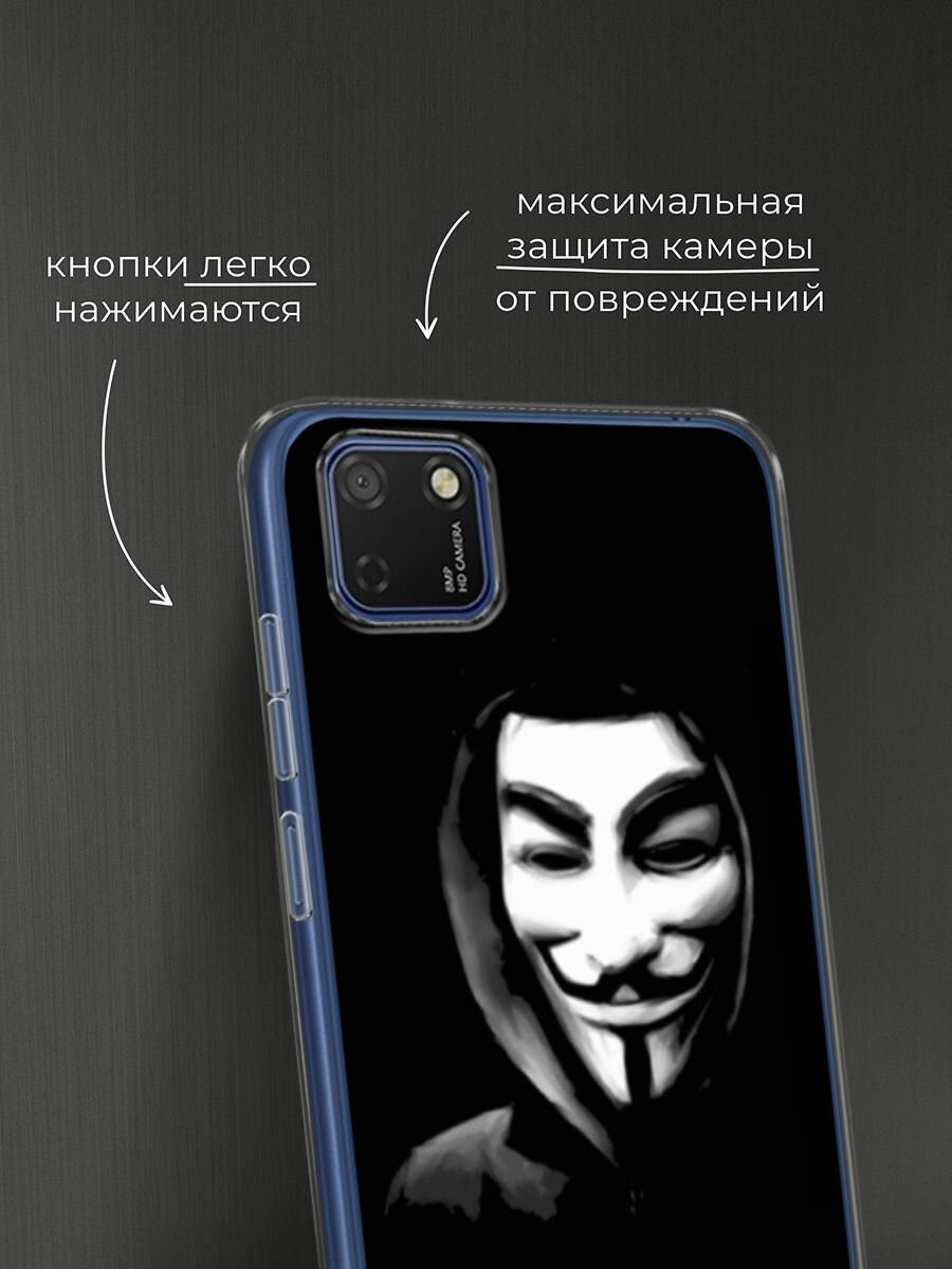 Чехол на Honor 9S/Huawei Y5p / Хонор 9S/Хуавей Y5p с принтом "Анонимус" — фото 1