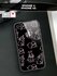 Чехол на Apple iPhone 4/4S / Айфон 4/4S с принтом "Розовый ситует кролика 2"
