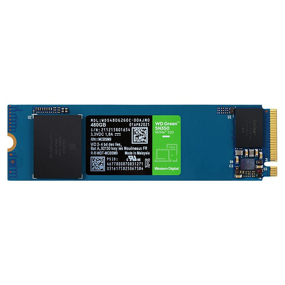 WD Green SN350 480GB SSD NVMe M.2 2280 Interface