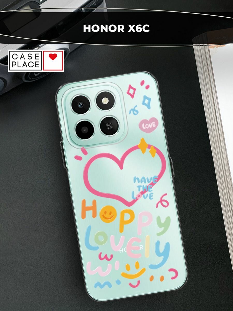 Чехол на Honor X6c / Хонор X6c с принтом "Happy lovely 2"