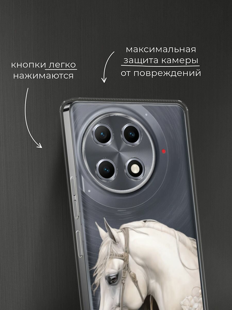 Чехол на Tecno Camon 30S / Текно Камон 30S с принтом "Благородный конь 3" — фото 1