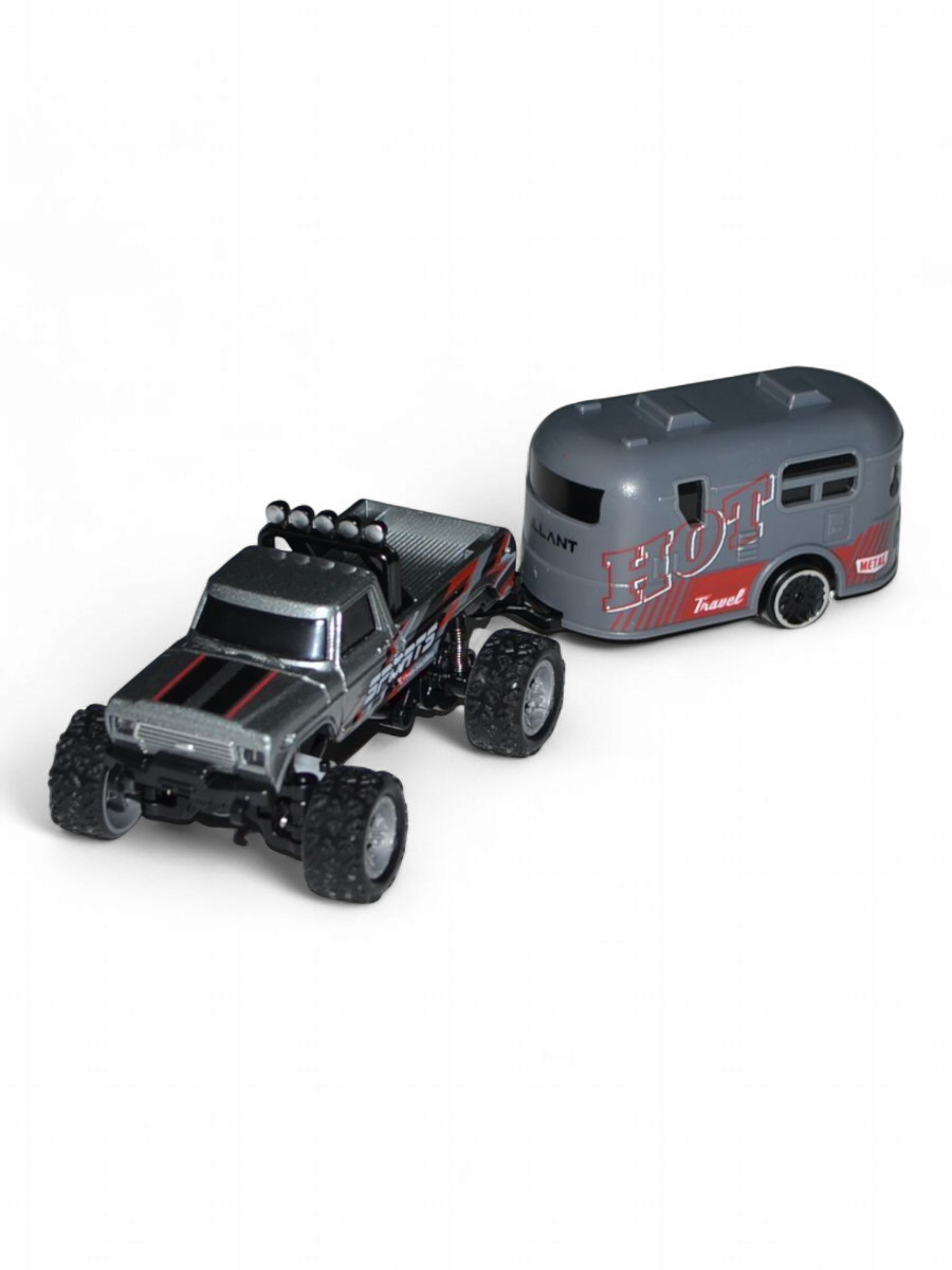 Радиоуправляемый внедорожник Минитрак с прицепом 2WD масштаб 1:64 2.4G