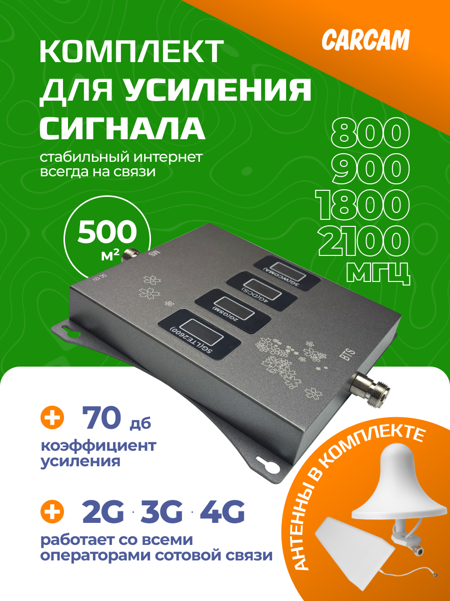 Усилитель беспроводного сигнала CARCAM Quad Band Signal Booster (CC098)