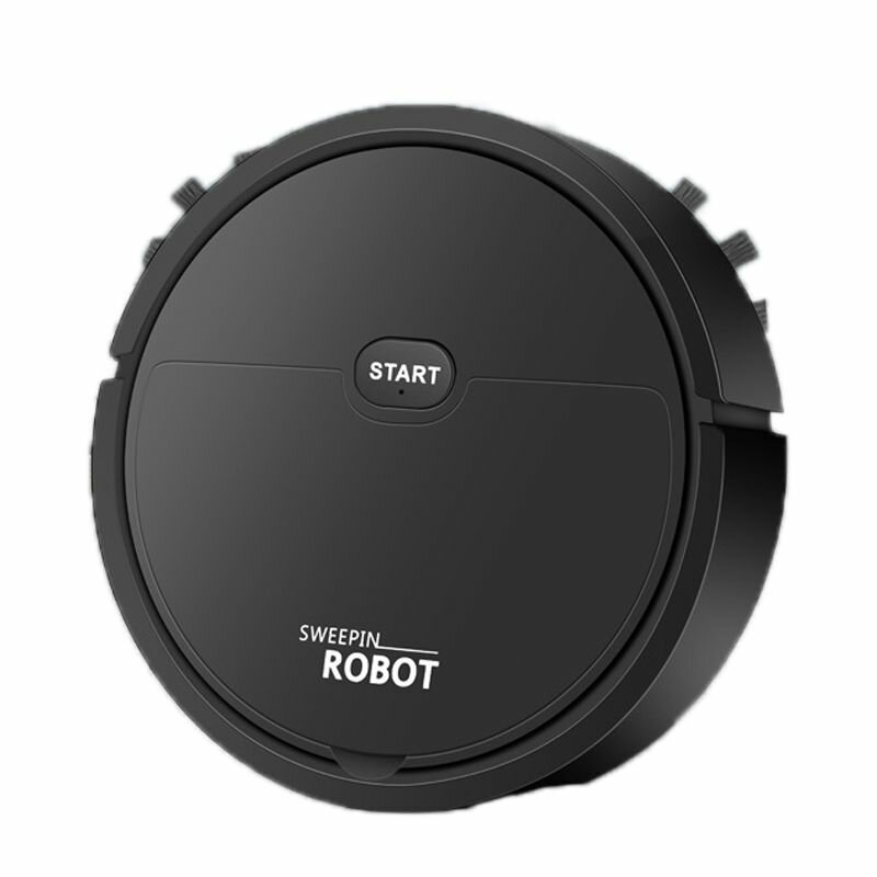 Робот-пылесос USB Smart 3 в 1 с функцией всасывания и подметания швабры Автоматический пылесос для небольших квартир черный