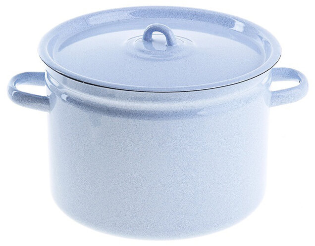 Кастрюля 7,0л цил. б/деколи Белый рябчик С-1620/Рб лысьвенские эмали