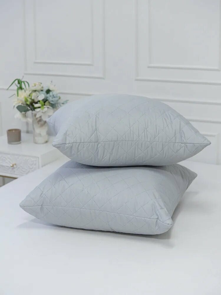 Подушка 70х70 2шт. ADELIS подушка для сна, чехол из микрофибры, серые