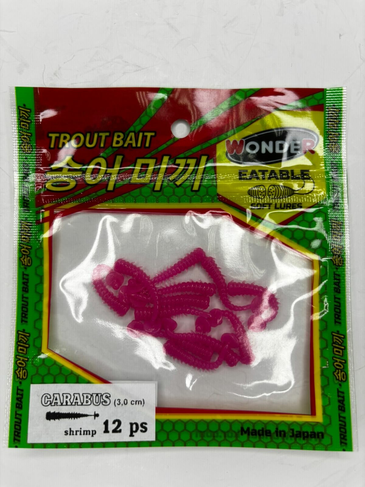 Силиконовая приманка для форели Wonder Trout Bait Carabus 3.0см. 12шт. №006