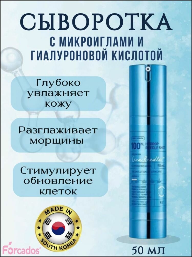 Антивозрастная сыворотка с гиалуроновой кислотой 50 мл Увлажнение и питание кожи лица